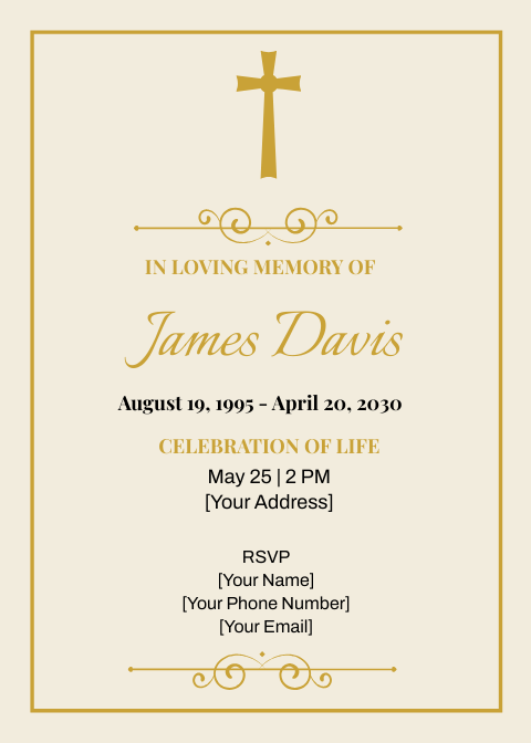 Catholic Funeral Prayer Cards Template - Edit Online & Download Example ...