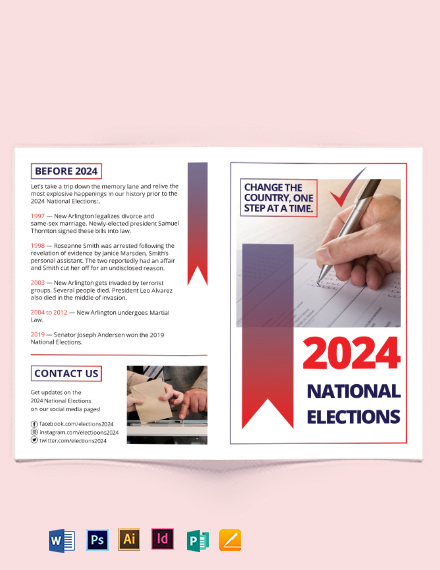 12 Election Brochure Templates Free PSD EPS Illustrator AI PDF 