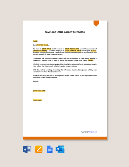 FREE Complaint Letter for Unprofessional Behavior Template - Word (DOC ...