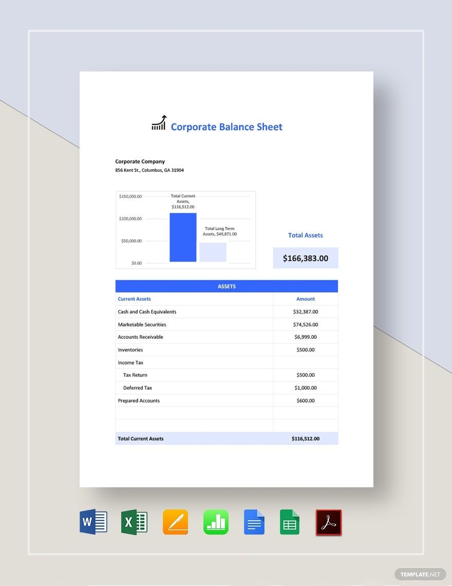 Balance Sheets Templates Excel Format Free Download Template