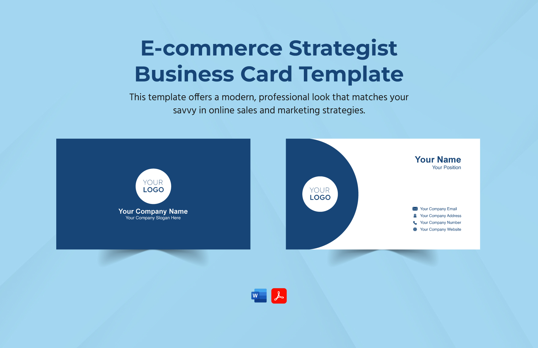 E-commerce Strategist Business Card Template - Download in Word, PDF ...