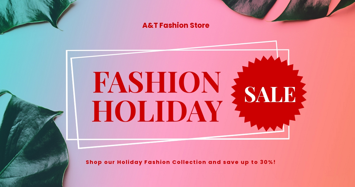 Basic Fashion Sale Facebook Post Template - PSD | Template.net