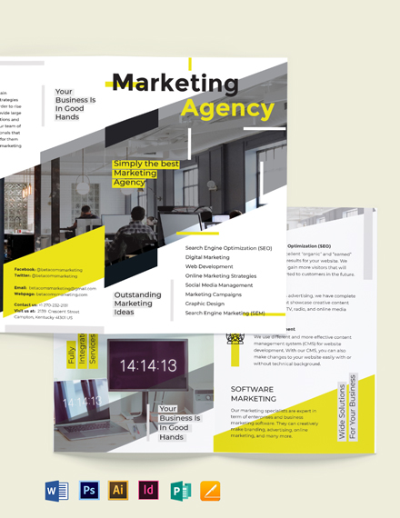 Marketing Bi-Fold Brochure Template
