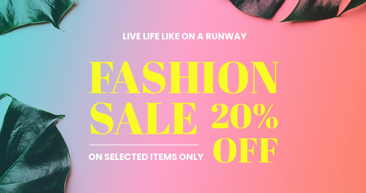 Basic Fashion Sale Facebook Post Template - PSD | Template.net