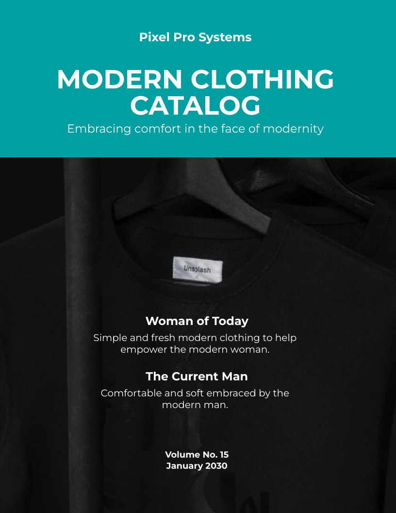 Modern Clothing Catalog Template - Edit Online & Download Example | Template.net