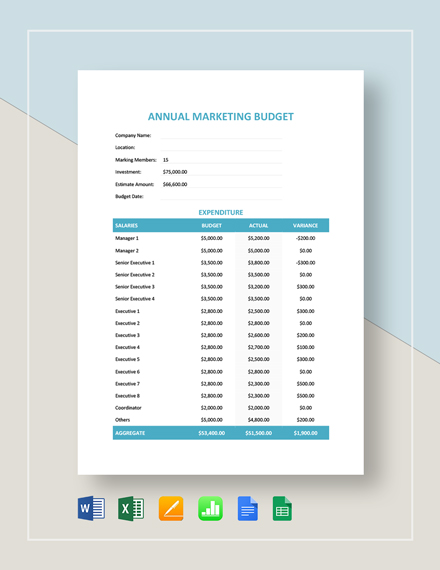 16+ Marketing Budget Templates - Free Sample, Example, Format Download