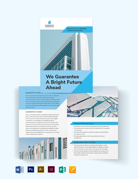 Commercial Property Management Bi-Fold Brochure Template