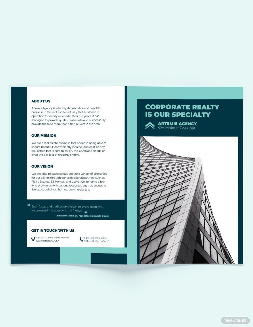 Construction Brochure Template - Illustrator, InDesign, Word, Apple ...