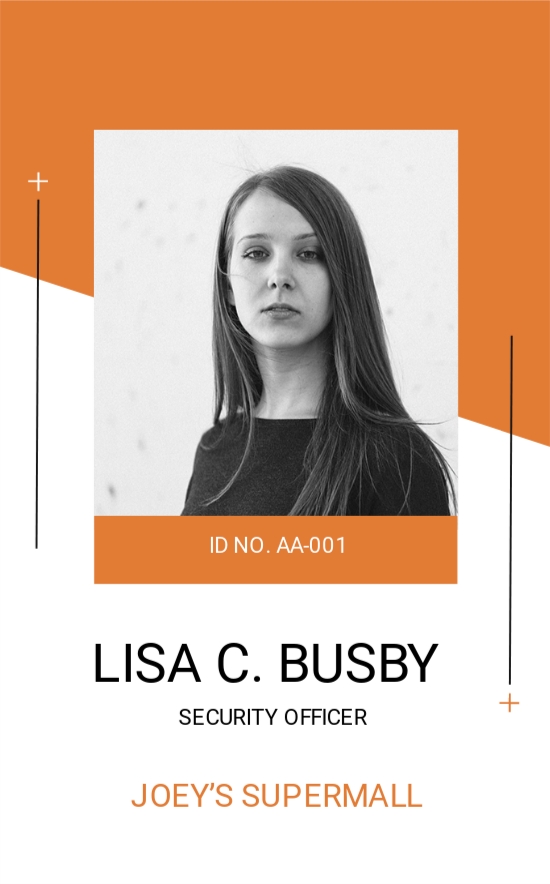Security Officer ID Card Template