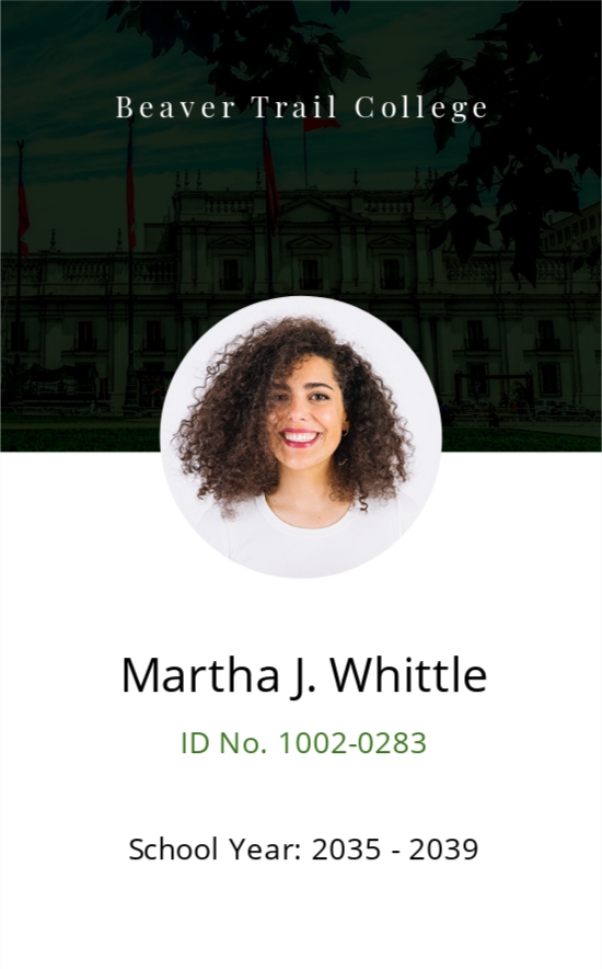 Simple College ID Card Template