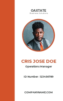 Simple Department ID Card Template