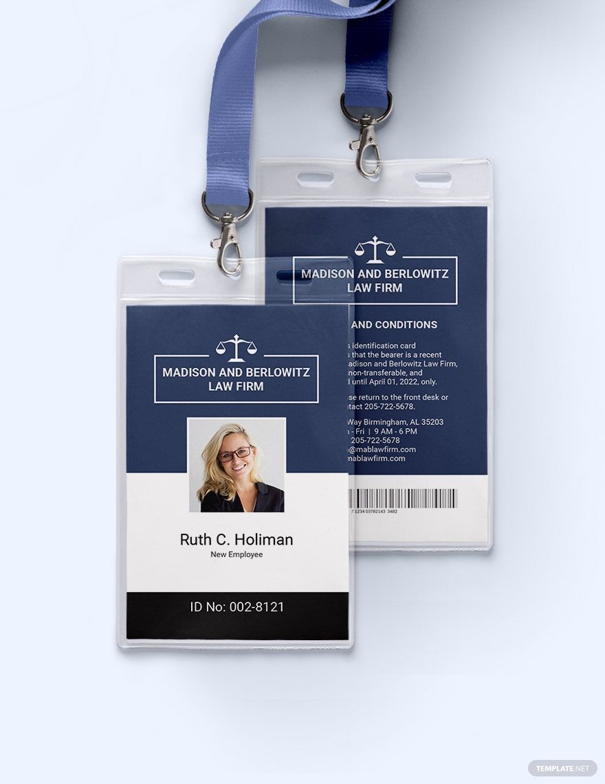 Temporary ID Card Template Download In Word Illustrator PSD Apple 