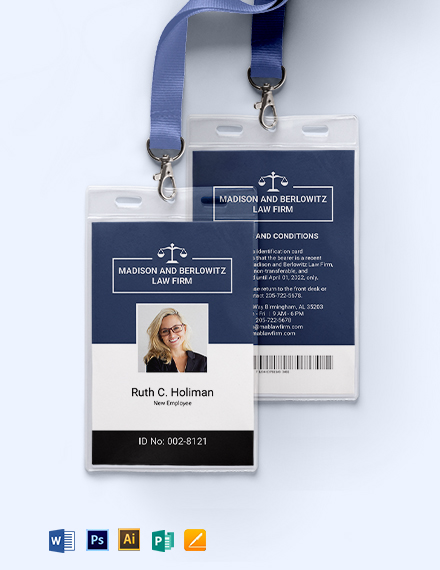Temporary ID Template
