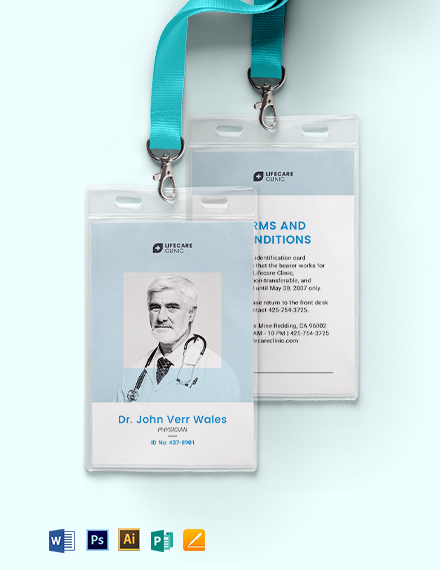 FREE Medical ID Card Template Download In Word Google Docs 