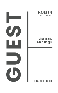 Blank Visitor/Guest ID Card Template