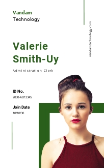 Free Corporate Portrait/Horizontal ID Card Template