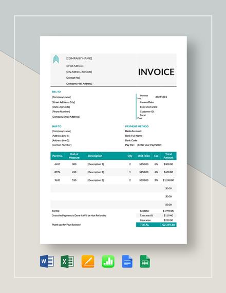 17+ Proforma Invoice Templates - PDF, Word, Docs, Excel