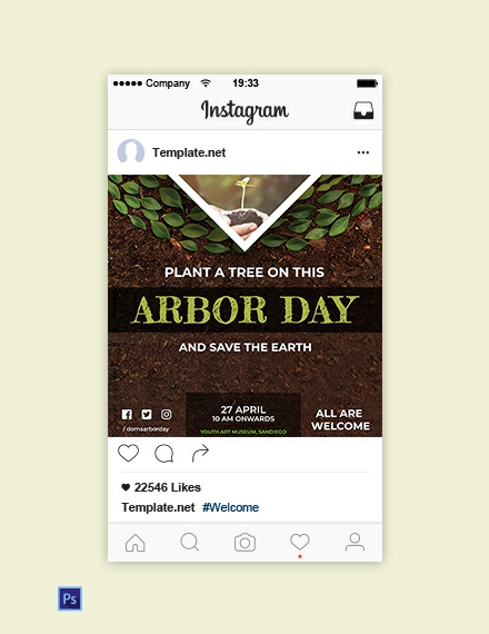 Free Arbor Day Instagram Post Template