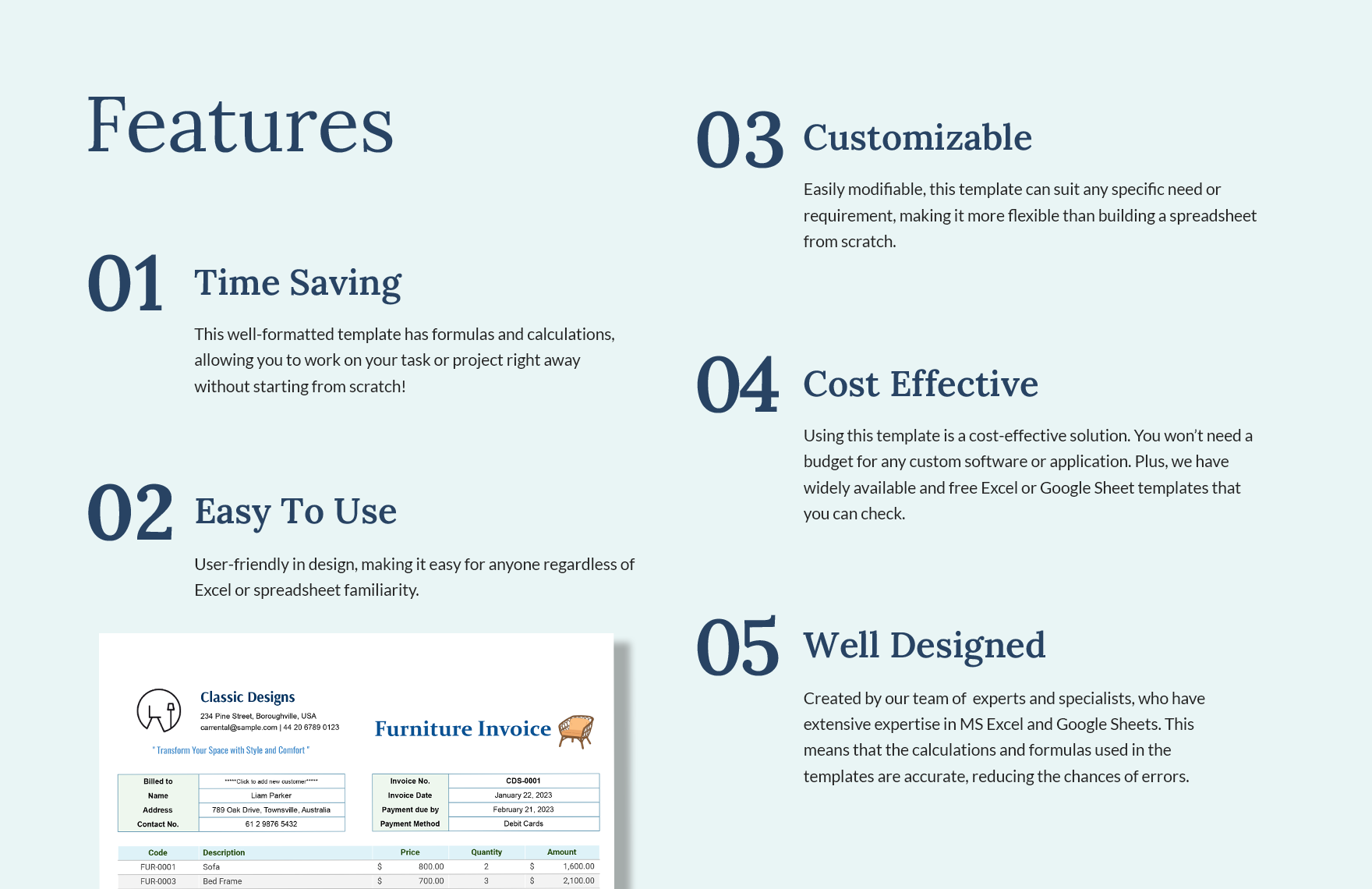 Furniture Invoice Template Download In Word Google Docs Excel PDF 