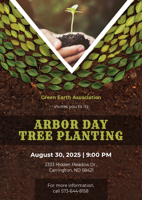 FREE Arbor Day Invitation Template - PSD