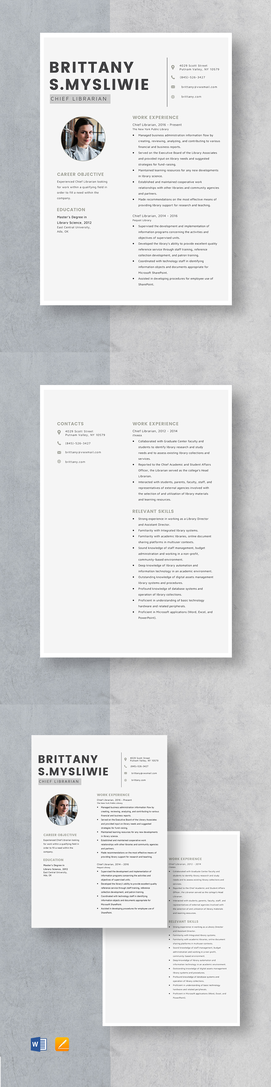 Circulation Librarian Resume Template - Word, Apple Pages | Template.net