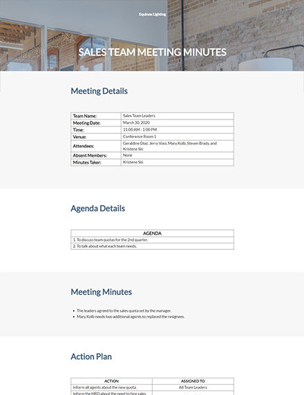 Team Meeting Minutes Template - Google Docs, Word, Apple Pages, PDF ...