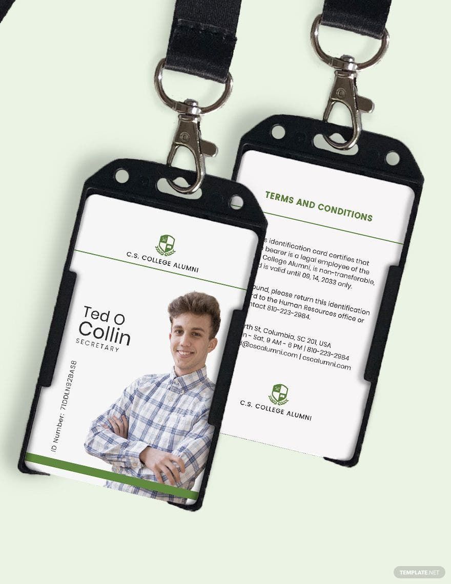Free Alumni Association ID Card Template Download In Word Free Alumni Association ID Card Template Download In Word