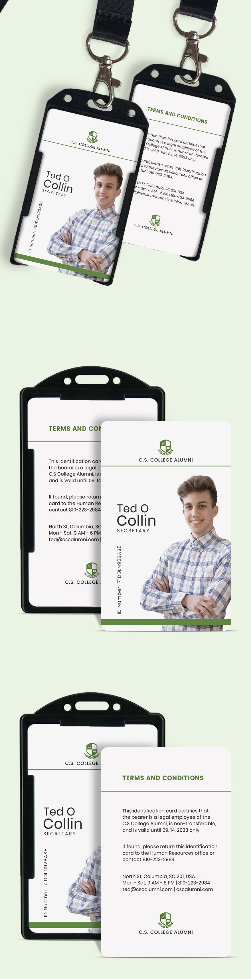 Free Alumni Association ID Card Template - Illustrator, Word, Apple ...