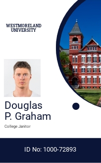 Private College ID Card Template