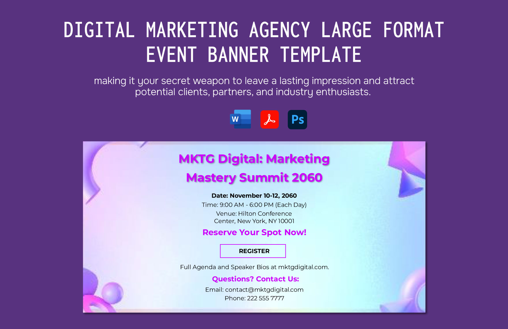 Editable Event Banner Templates In Word To Download