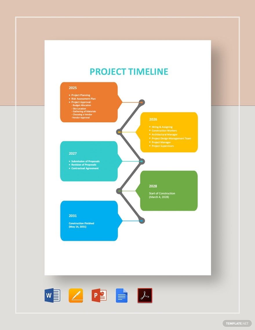Project Timeline Template Download In Word Google Docs PDF Apple 