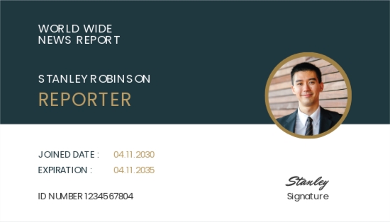 Reporter ID Card Template