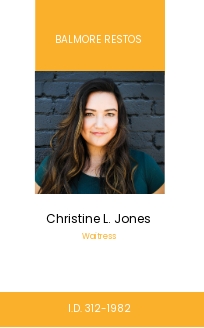 Restaurant ID Card Template