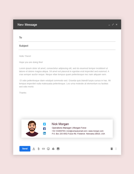 Free Operation Manager Email Signature Template: Download 63+ Photoshop ...