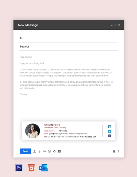 Free Makeup Artist Email Signature Template