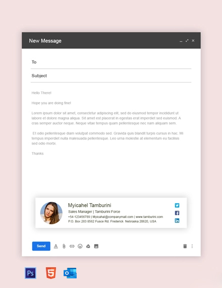 Sales Manager Email Signature Template