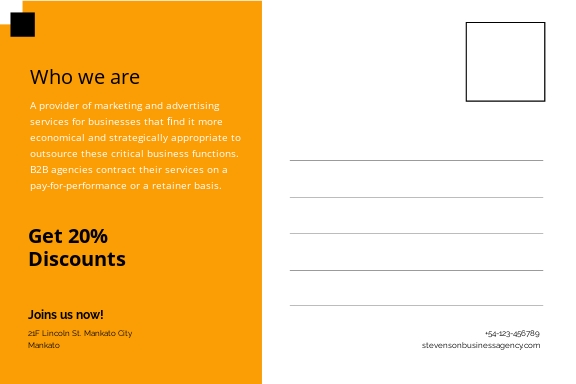 Business Agency Postcard Template - Illustrator, Word, Apple Pages, PSD ...