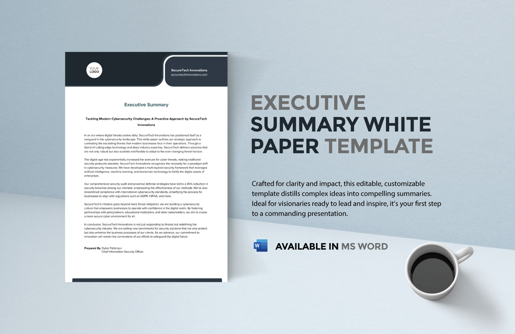 Executive Summary White Paper Template Download In Word Template
