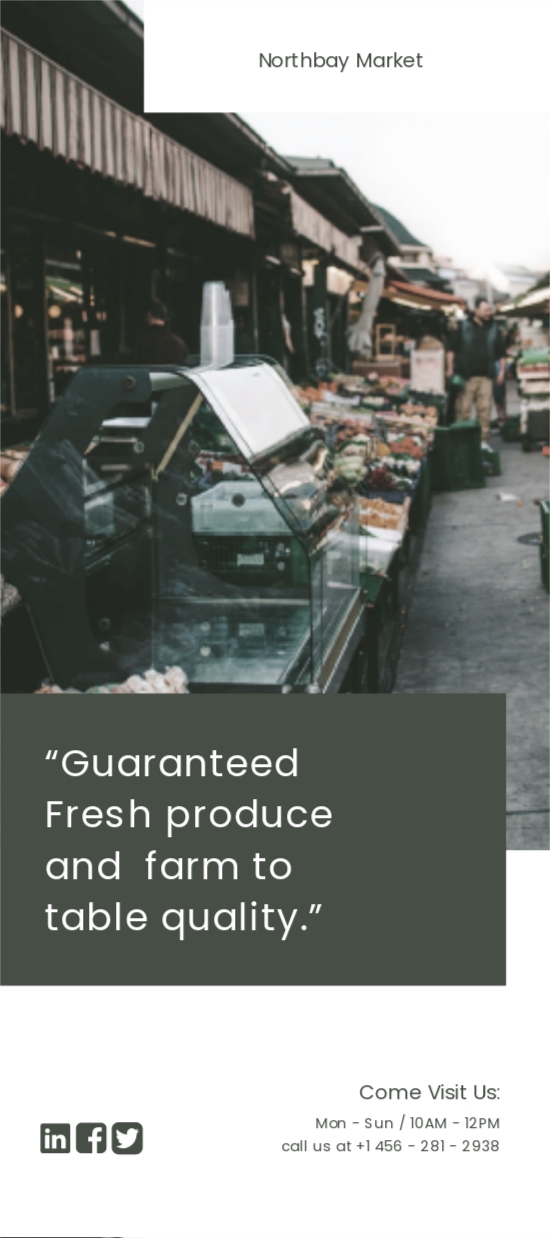 Free Farmers Market DL Card Template