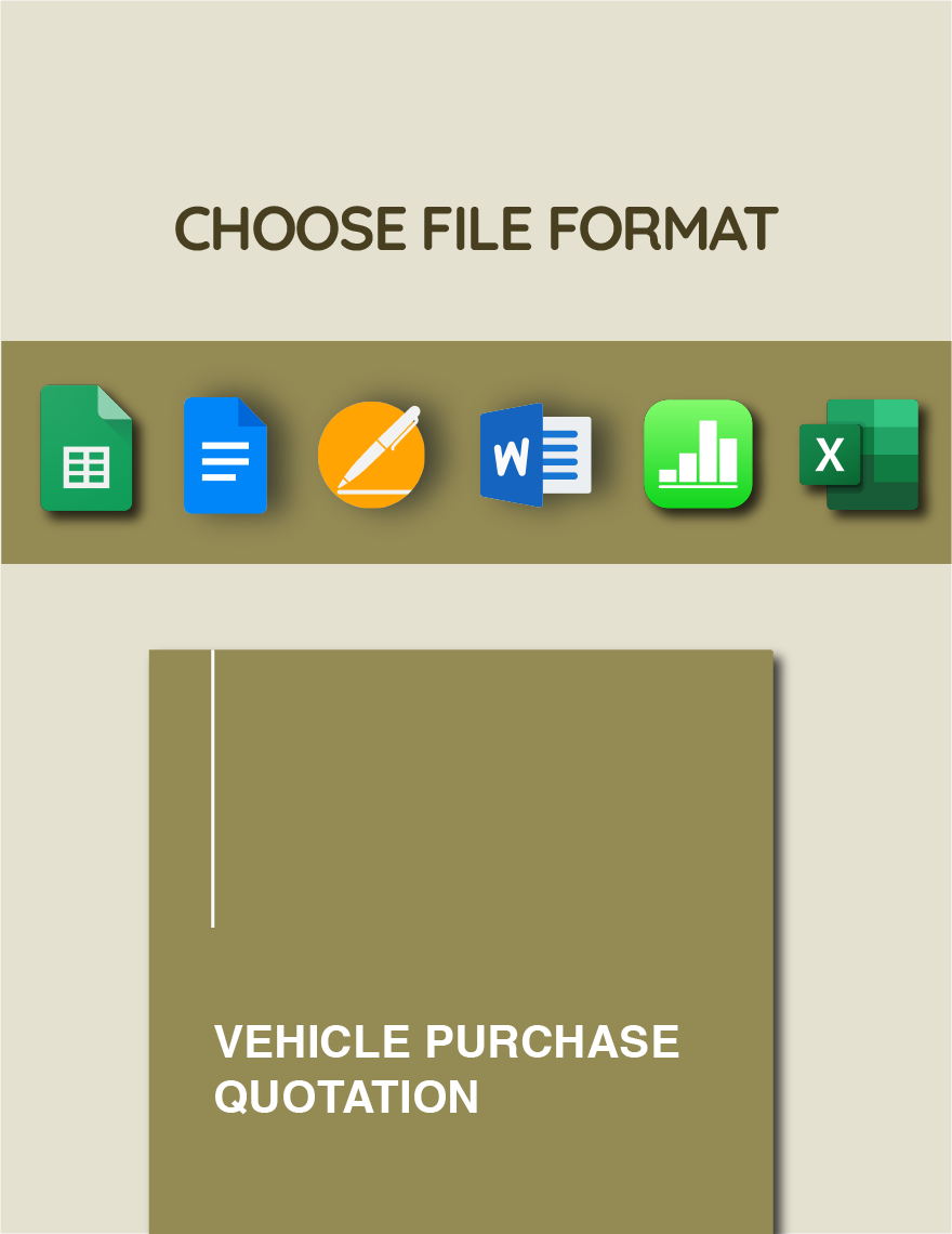 Vehicle Purchase Quotation Template - Download in Word, Google Docs ...