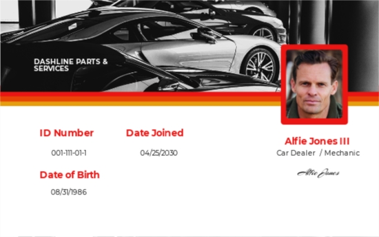 Free Simple Freelance ID Card Template