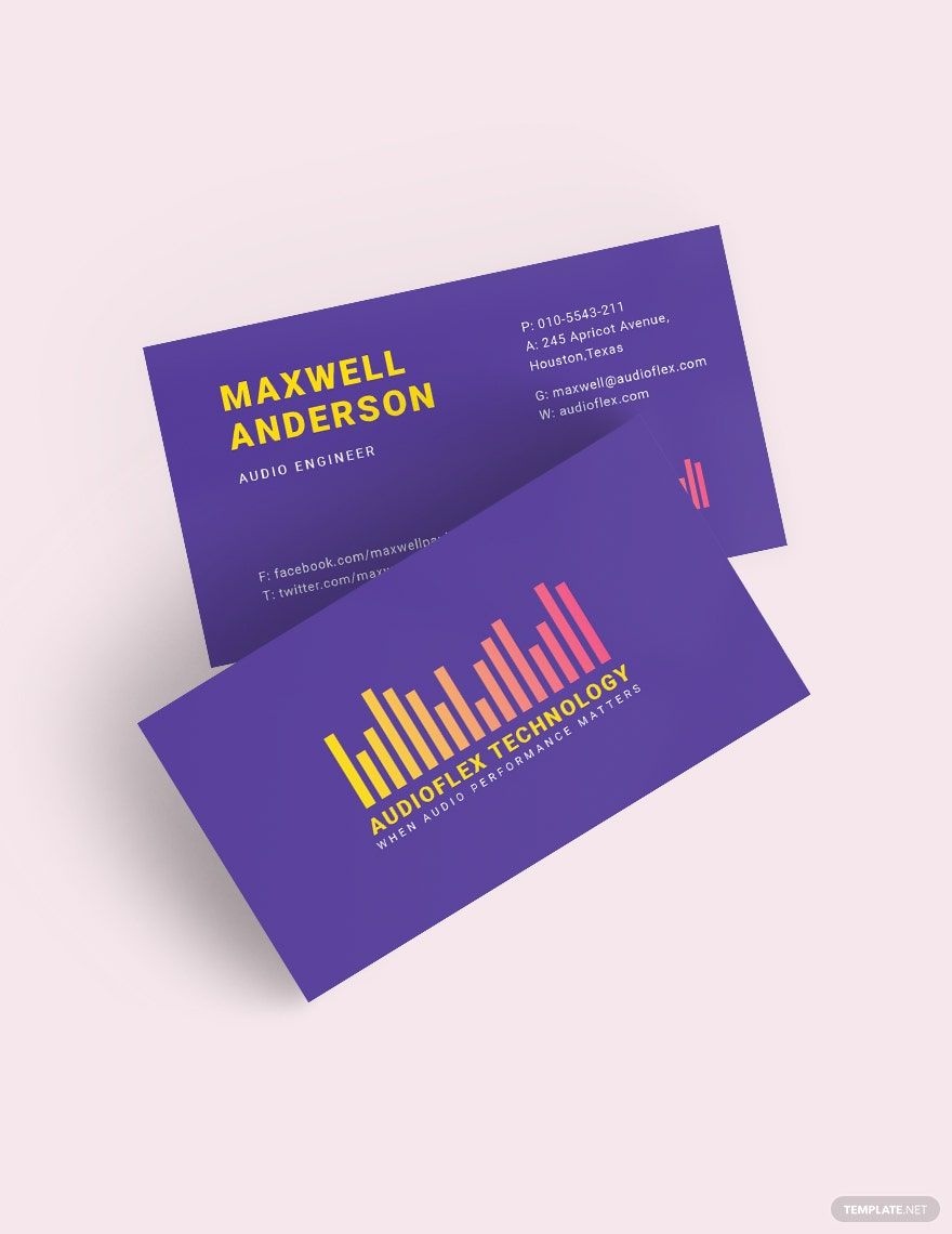Audio Engineer Business Card Template Download In Word Google Docs 