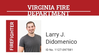 Fire Department ID Card Template