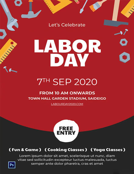 FREE Labor Day Invitation Template Word DOC PSD InDesign 