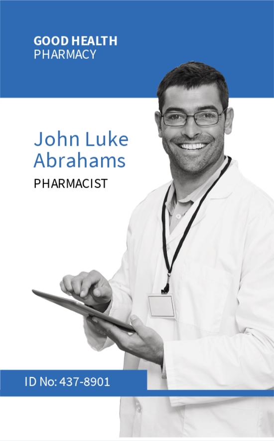 Free Pharmacy ID Card Template