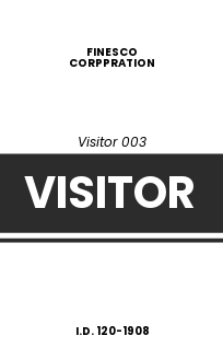 Printable Visitor/Guest ID Card Template
