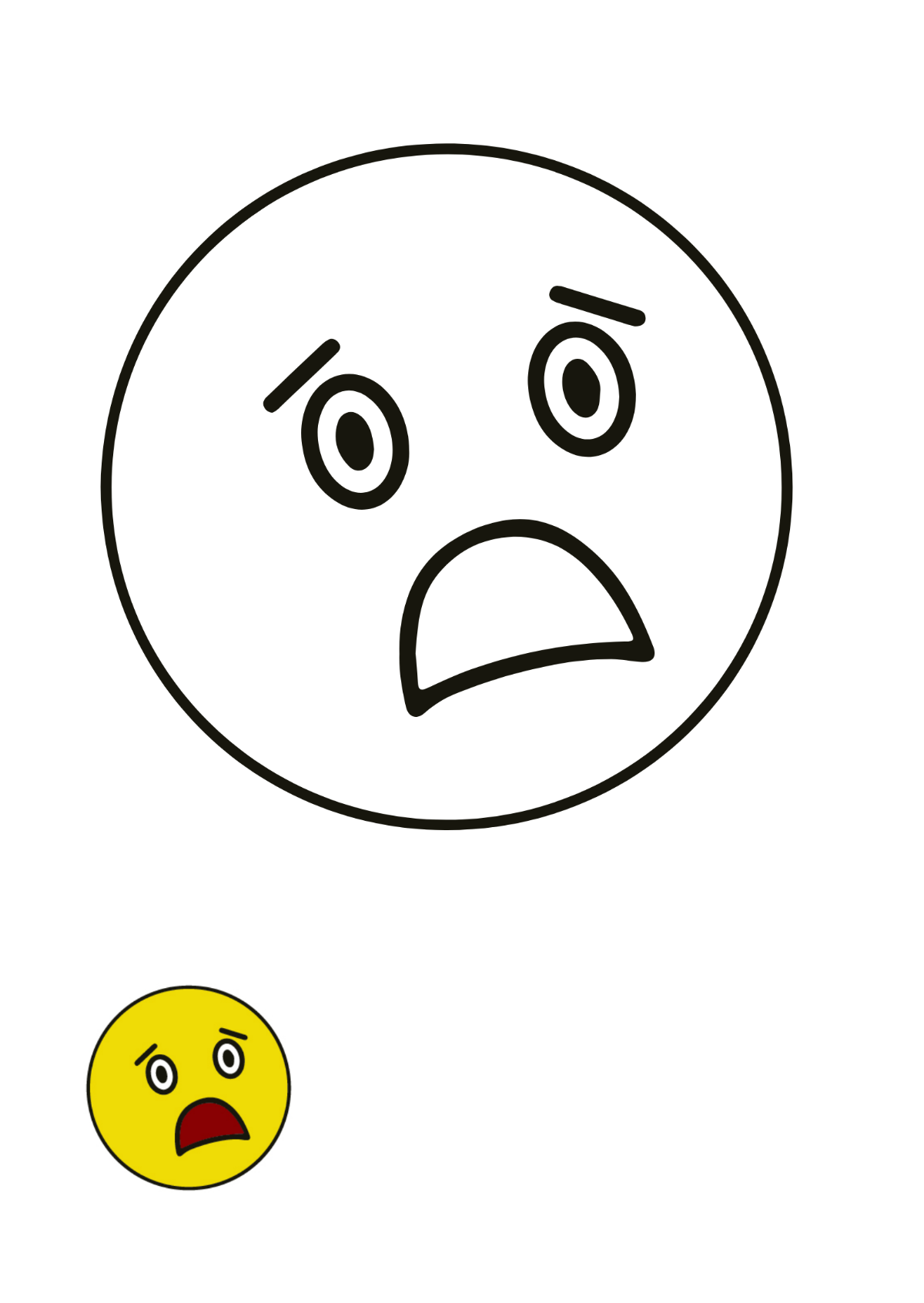 Scared Face Coloring Pages Smiley Faces Kids Clipart Printable Emoji Scared Face Coloring Pages Smiley Faces Kids Clipart Printable Emoji