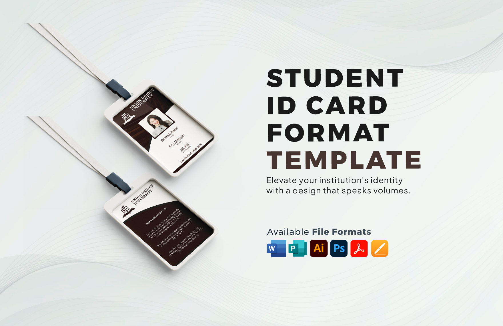 Editable Student Id Card Templates In Apple Pages To Download