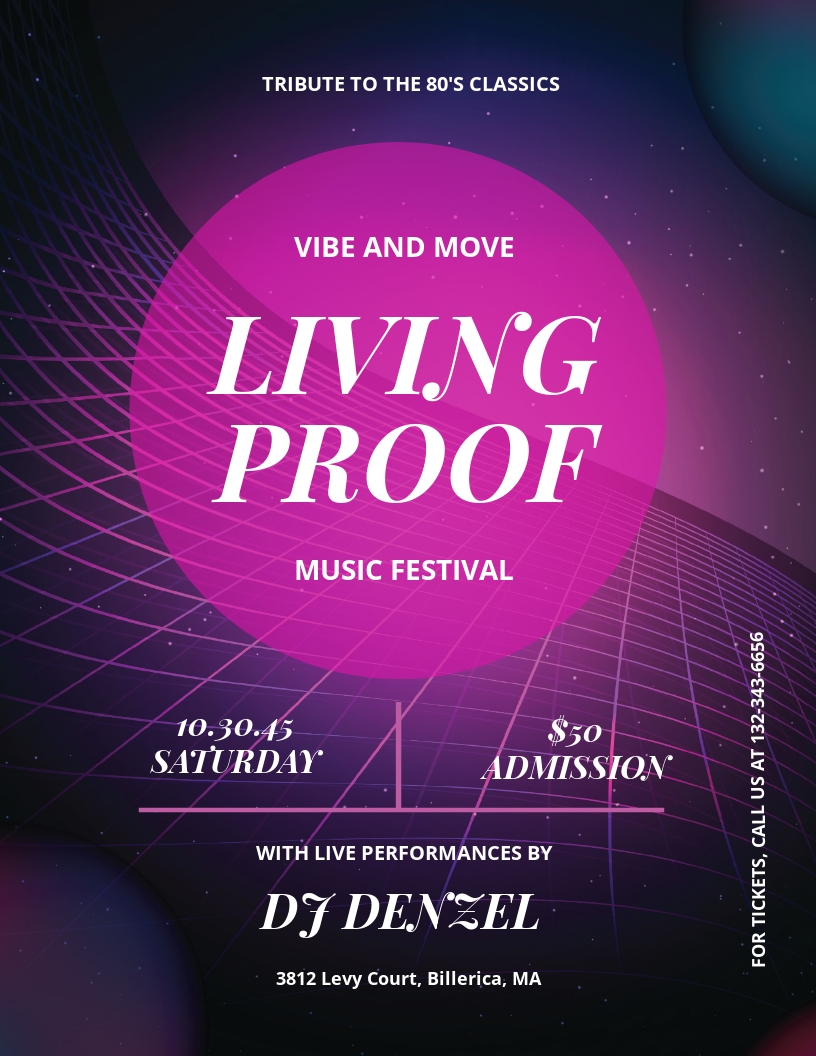 80s Retro Wave Flyer Template