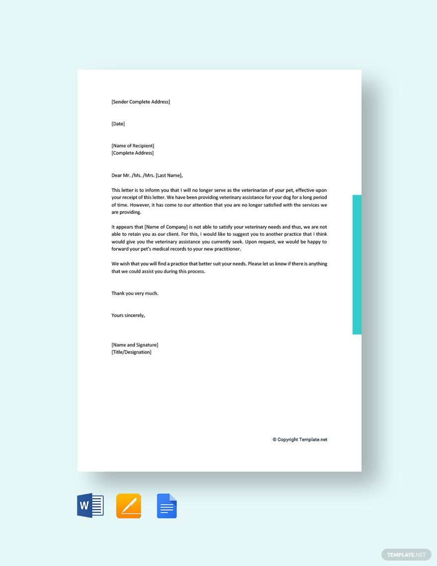Free Client Termination Letter Template Download In Word Google Docs 